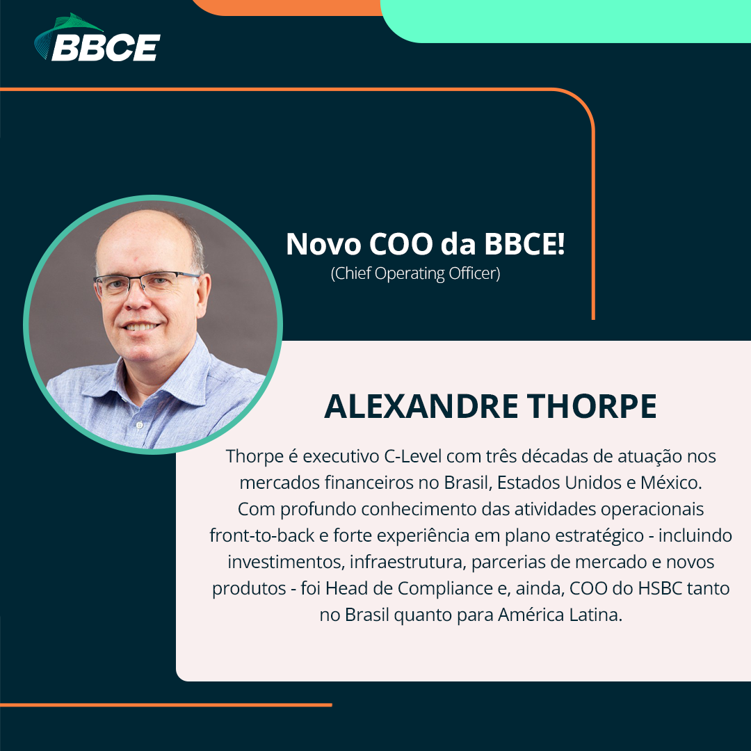 Alexandre Thorpe é Novo COO Da BBCE - BBCE